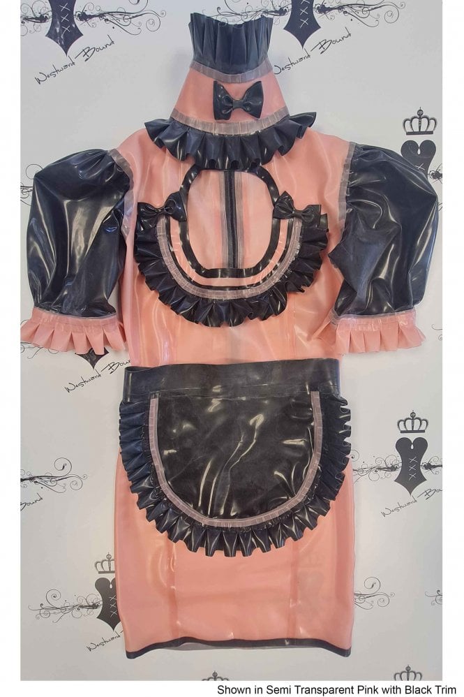 Maid Roleplay Two Piece Latex fetish uniform costume. Discounted Latex